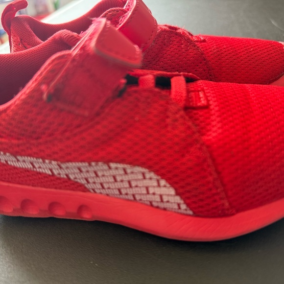 Puma | Shoes | Puma Red Sneakers With Knit Upper And Socklike Fit ...